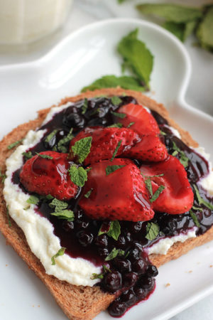 Lemon Ricotta Toast with Wild Blueberry Sauce » The Whole Serving